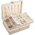 Amazon.com: Voova Jewelry Box Organizer for Women Girls, 2 Layer Large ...