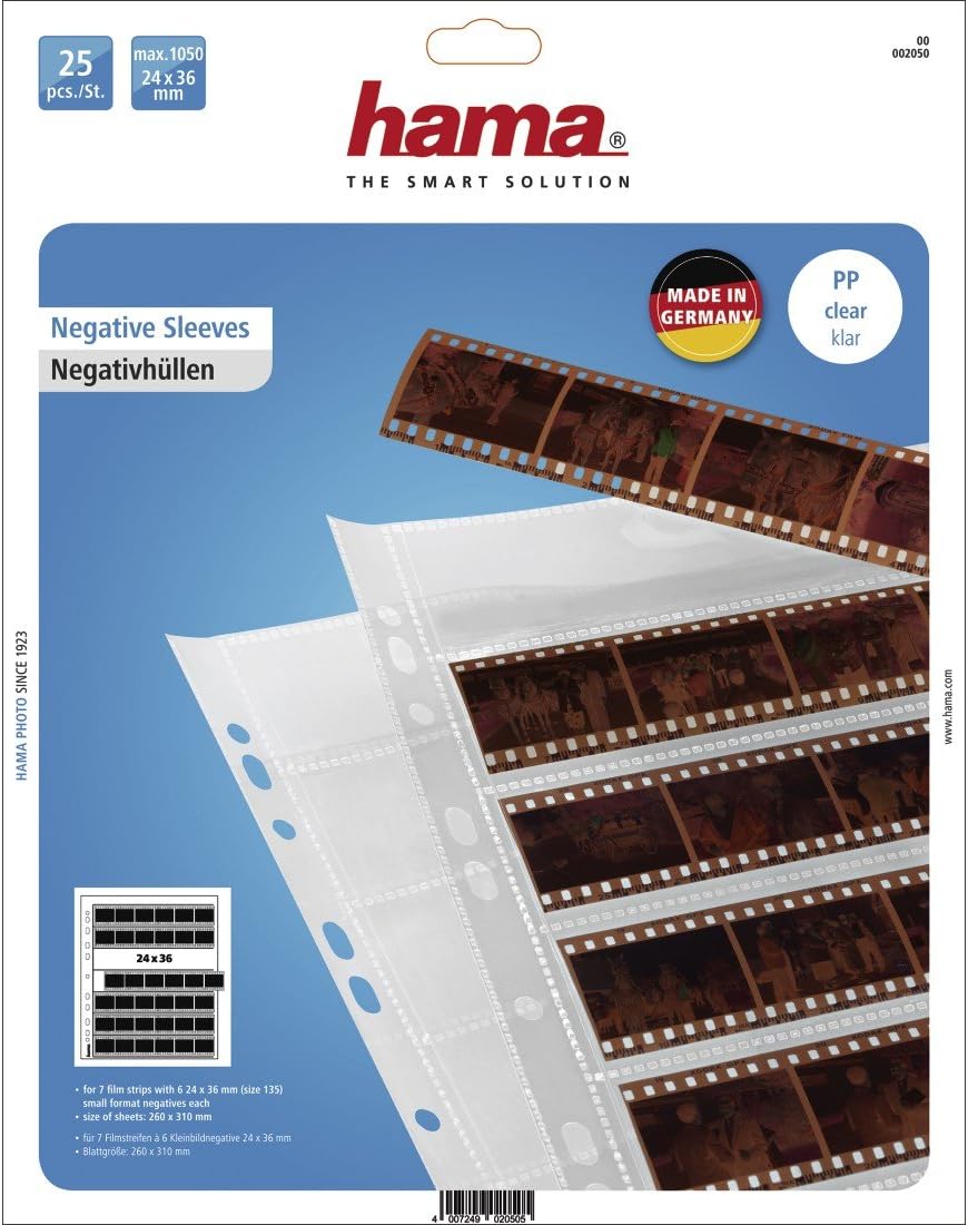 Hama 2050 | Negative File Storage Sleeves | each holding 7 Strips of 6 ...