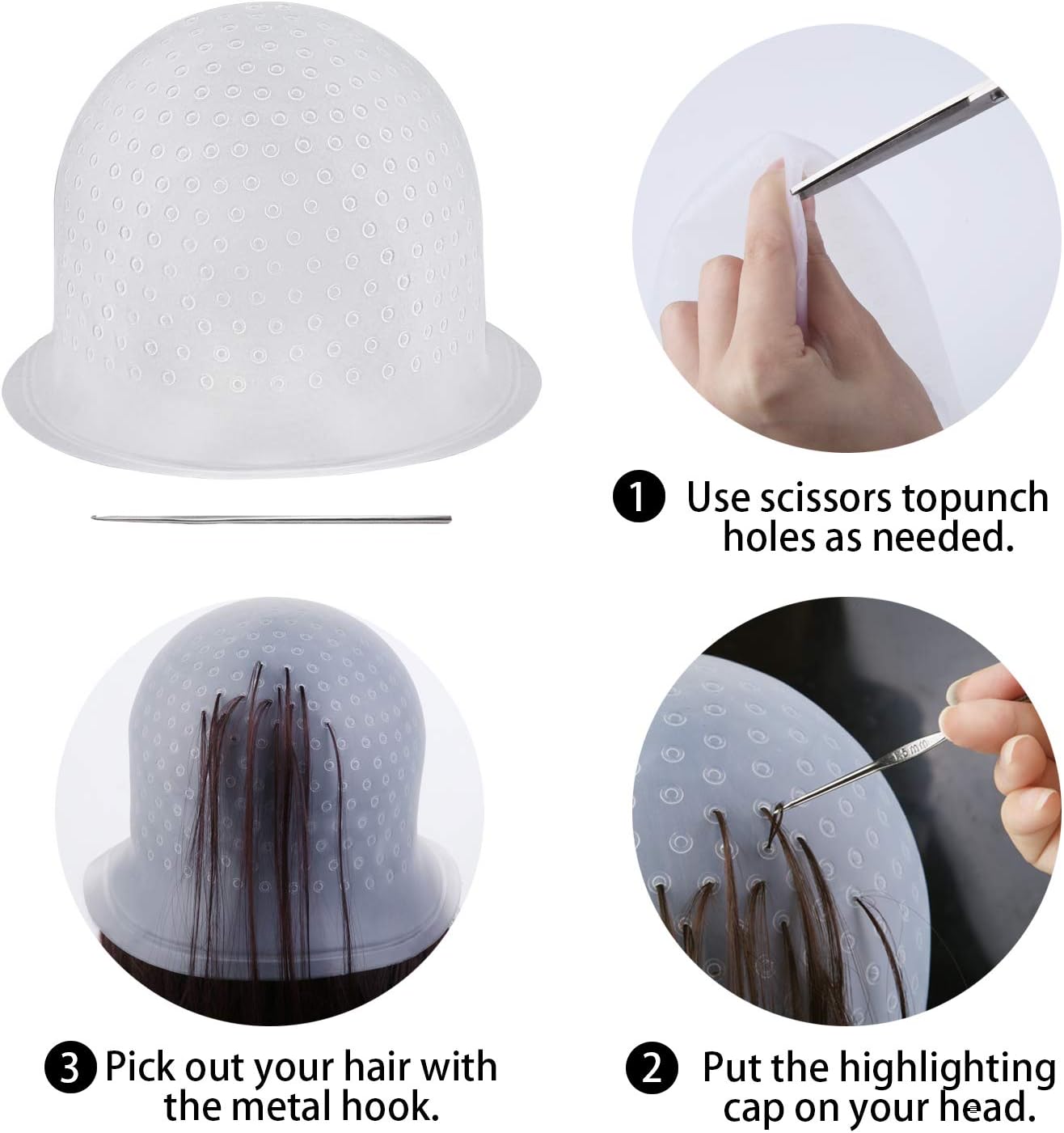 Cooraby Highlight Caps Highlighting Frosting Cap, Reusable Silicone ...