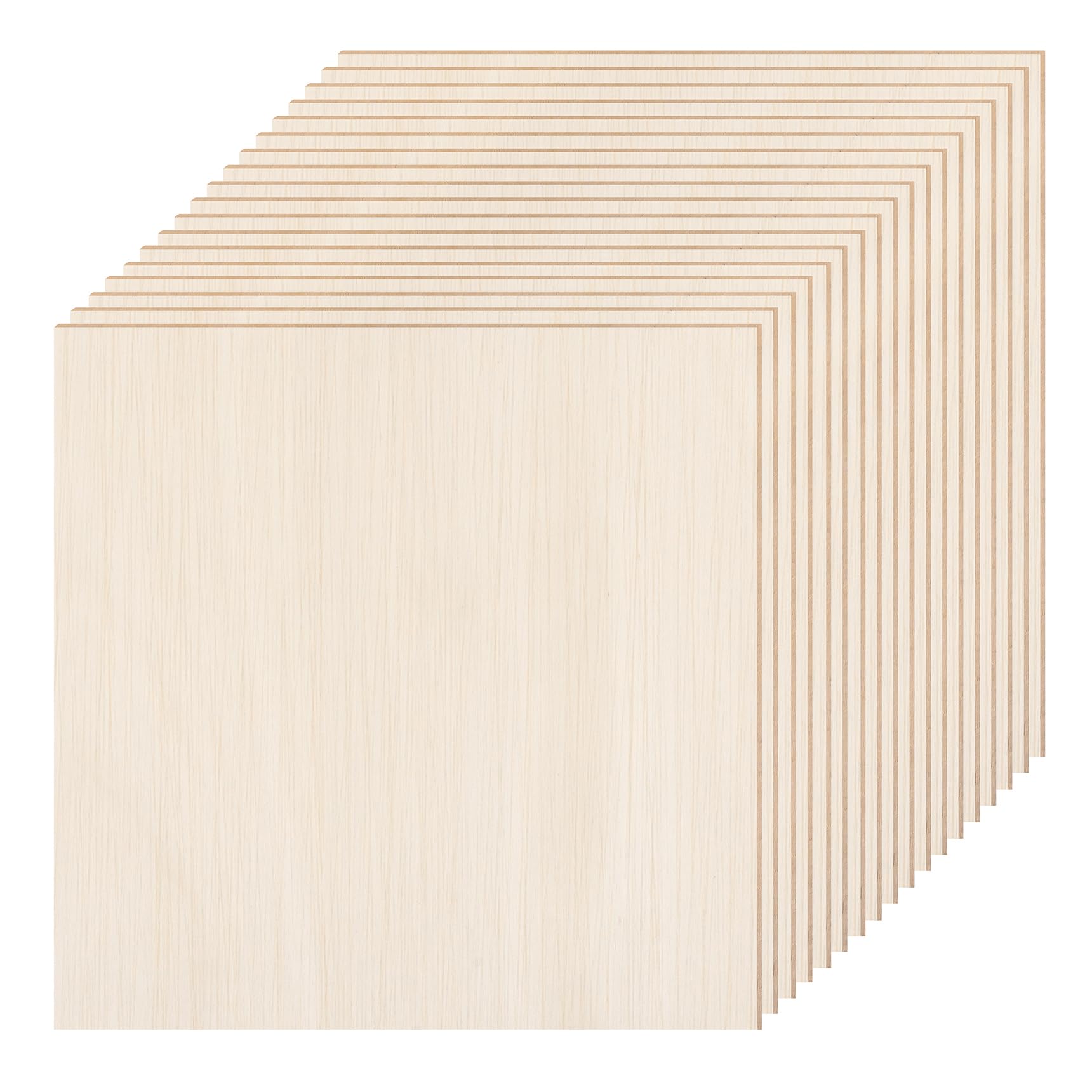 pojah 18 Pack Basswood Sheets 6X6 x 1/16 Inch Thick Plywood Balsa Wood ...