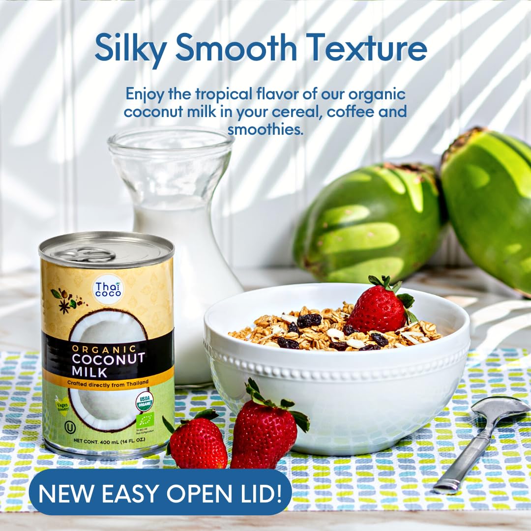 Mua Thai Coco - Organic Coconut Milk Full Fat Unsweetened - 14 fl. oz ...