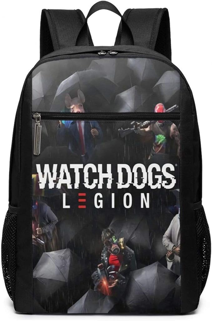 Watch-Dogs-Legion - Mochila escolar de viaje o trabajo con bolsillo ...