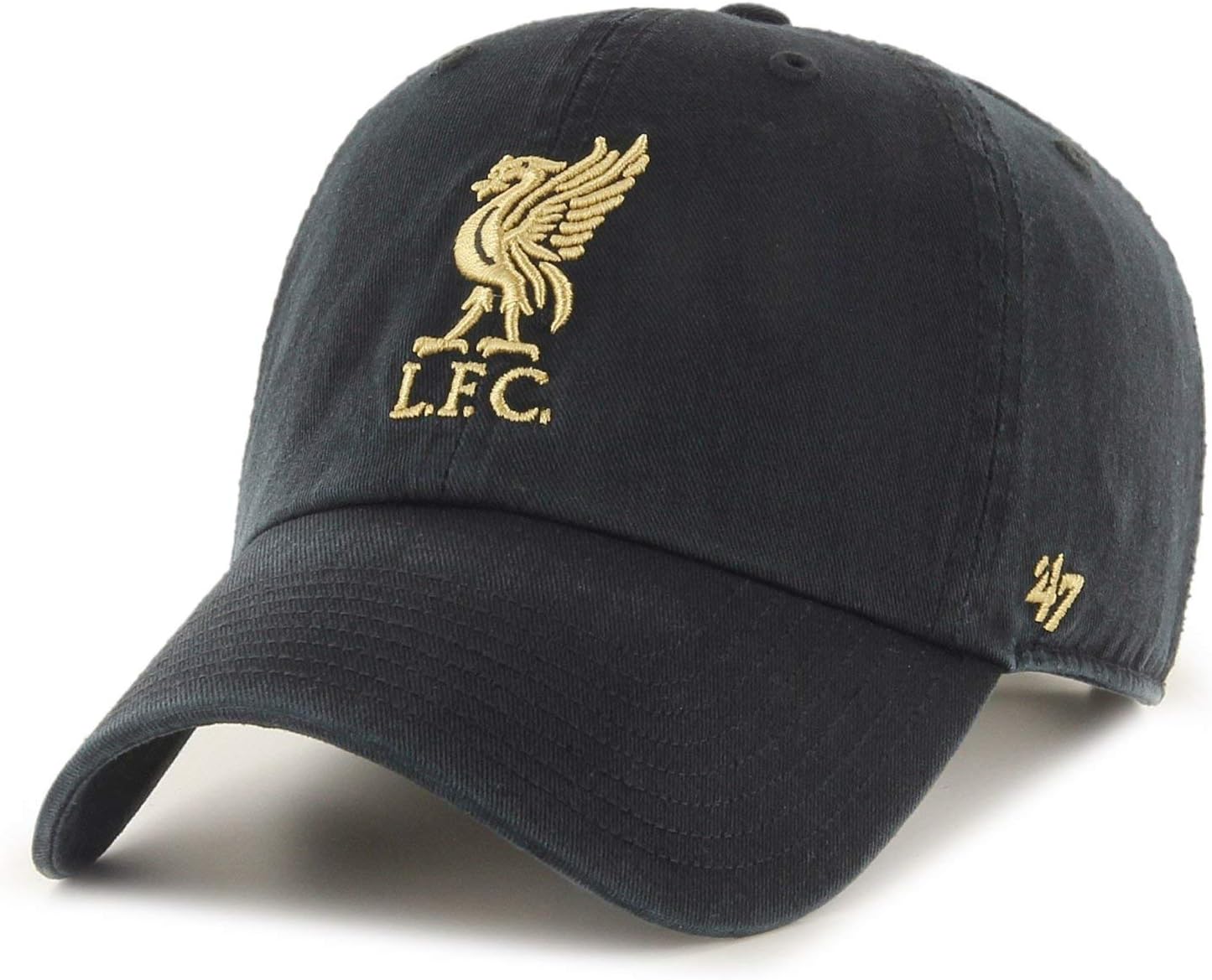 '47 Liverpool FC Baseball Cap Black Premier League England Cleanup Logo ...