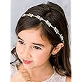 Amazon.com : SWEETV Flower Girl Hair Accessories for Wedding Headband ...