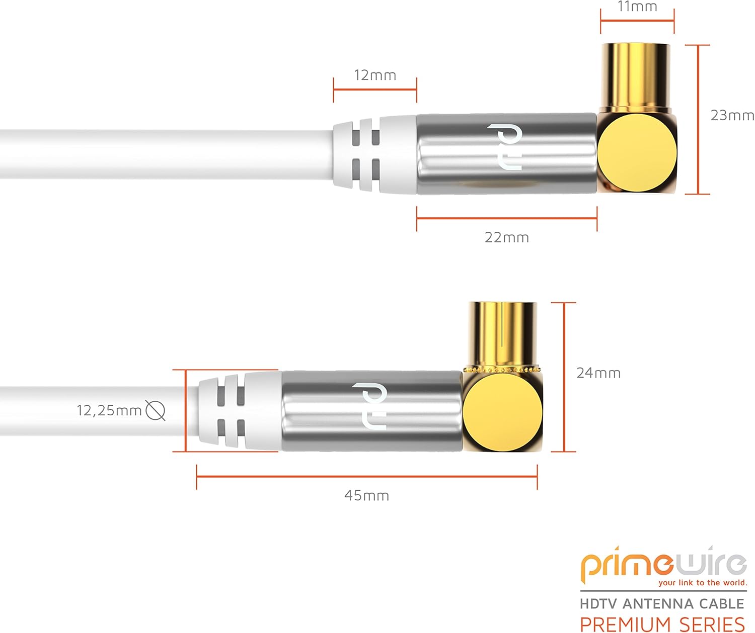 CSL-Computer 5m HDTV Antenna Cable 135dB 75 Ohm – Premium Coaxial Cable ...