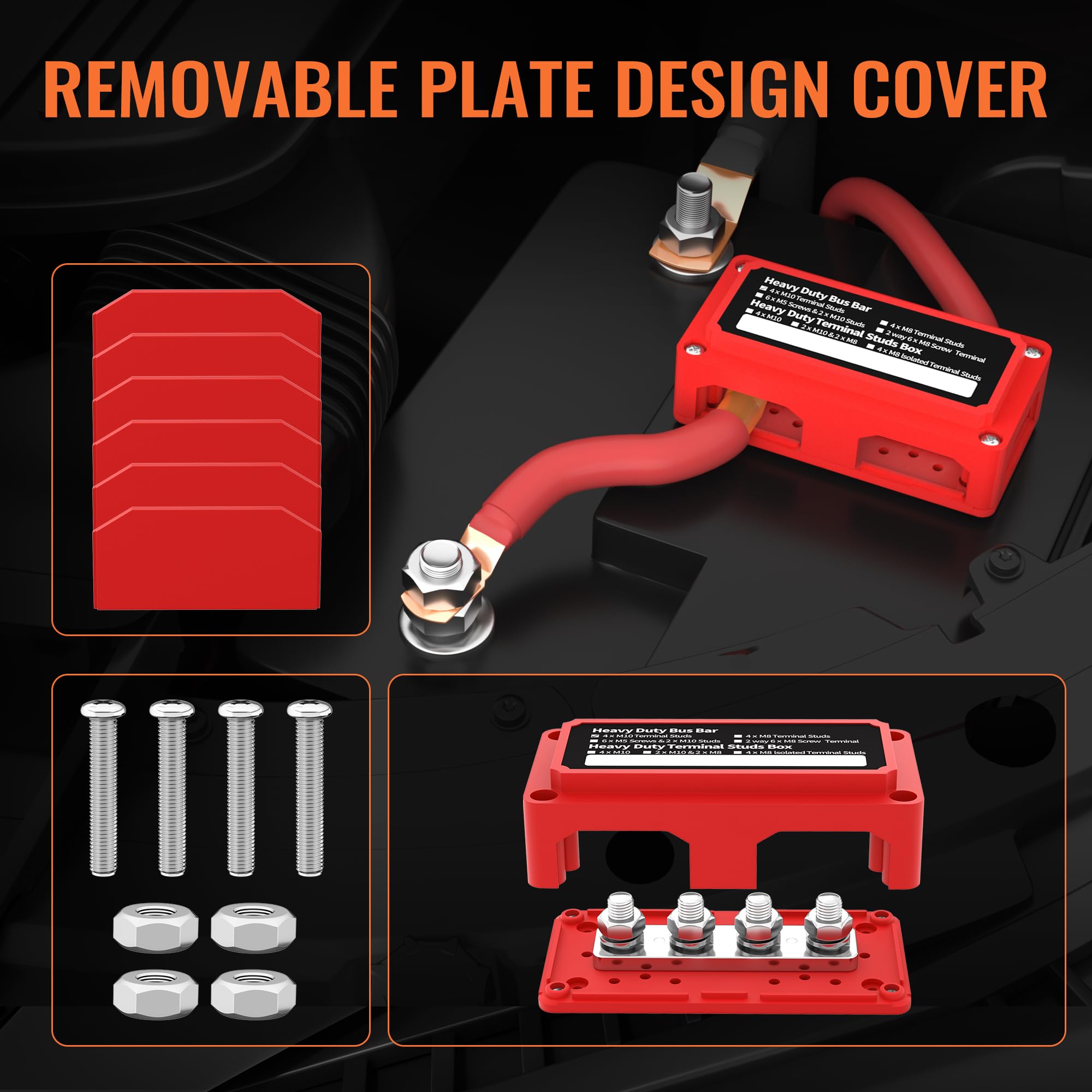 Mua Joinfworld 300A Bus Bar 12V DC Waterproof Power Distribution Block ...