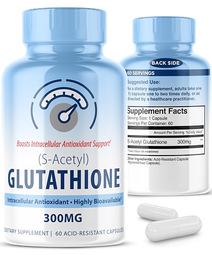 S-Acetyl L-Glutathione 300mg – 60 Acid-Resistant Capsules, High ...