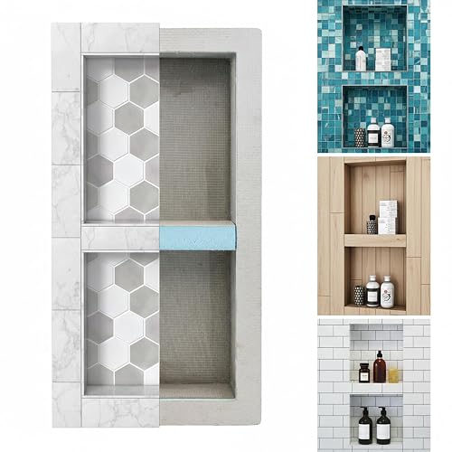 Houseables Shower Niche, Shower Niche Insert Tile Ready, Recessed ...