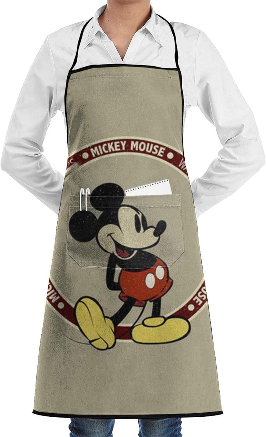Amazon.com: Gcnqat Cooking Apron For Women Funny Mickey Mouse ...