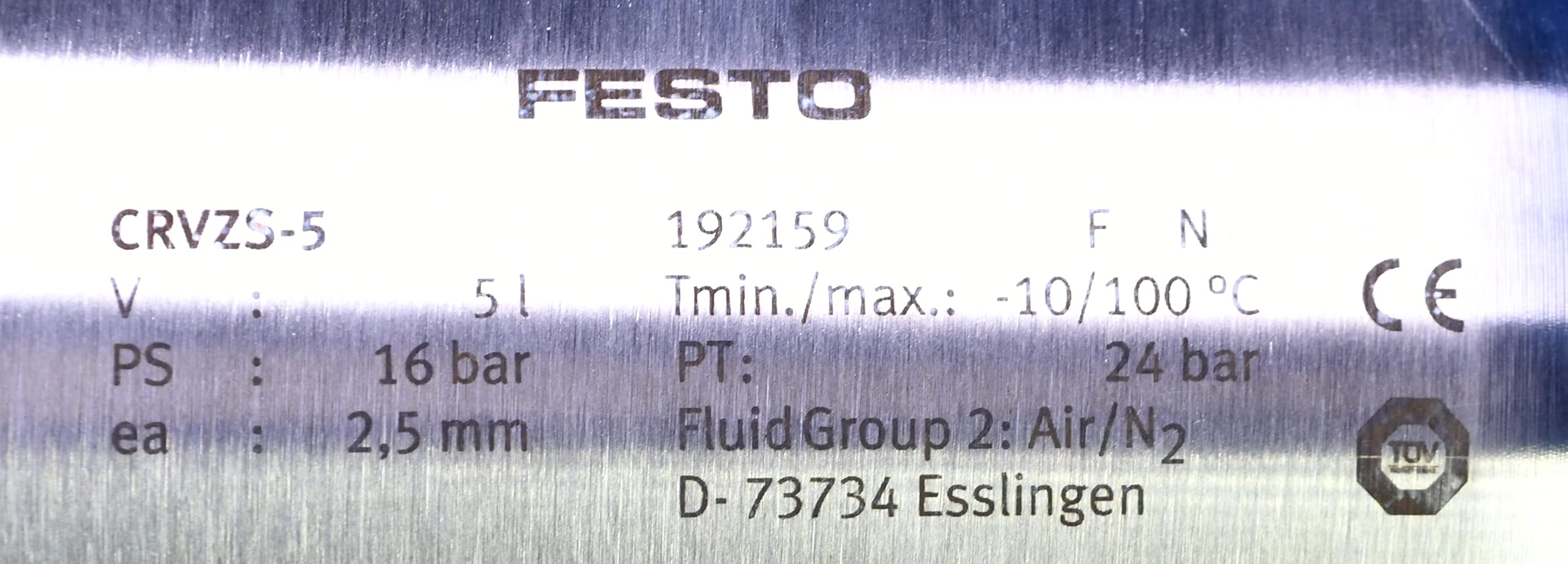 Mua Festo 5L Compressed Air Reservoir Stainless Steel Air Tank 1.32 G ...