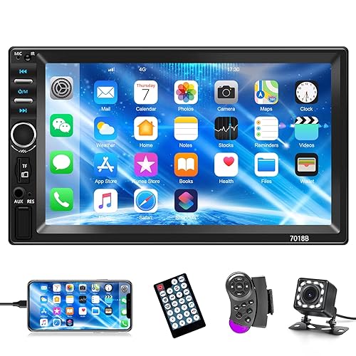 EKAT Double Din Car Stereo Radio with Bluetooth 7" HD Touchscreen ...