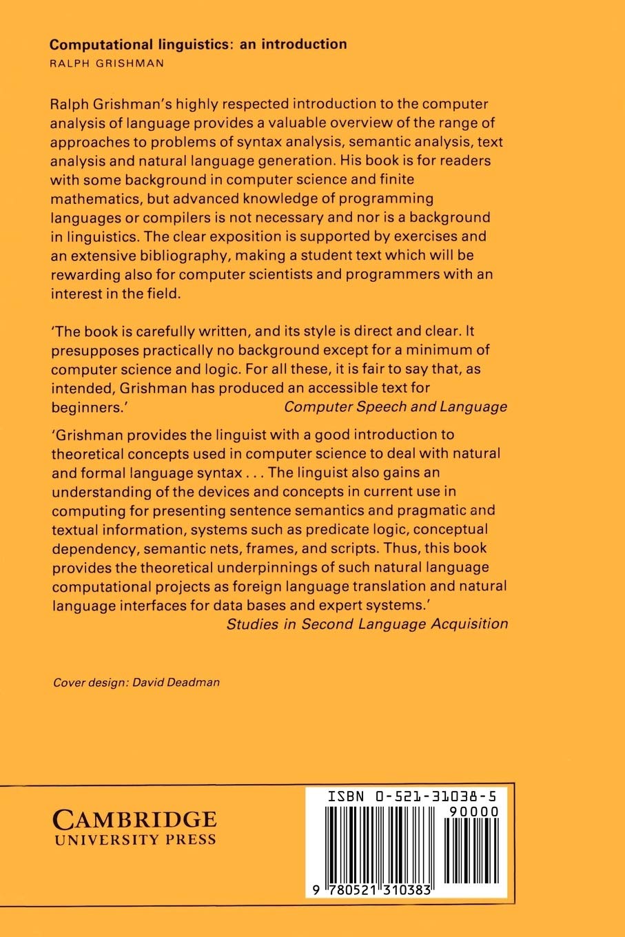 PDF computational linguistics ralph grishman PDF Télécharger Download