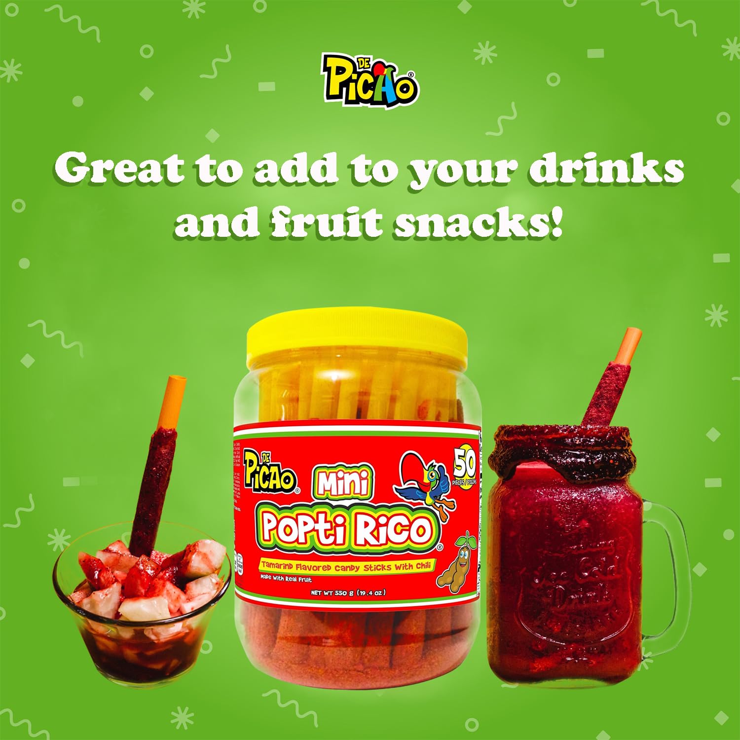 Mua PICAO Mexican Candy Tamarind Paste Candy Spicy Sticks Straw Chili ...