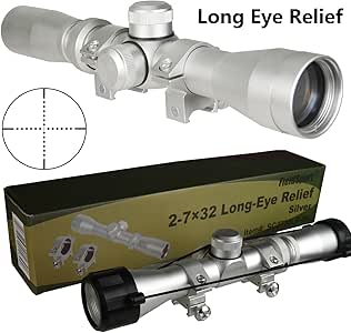 Field Sport Silver 2-7X32 Long Eye Relief Rifle and Pistol Scope With ...