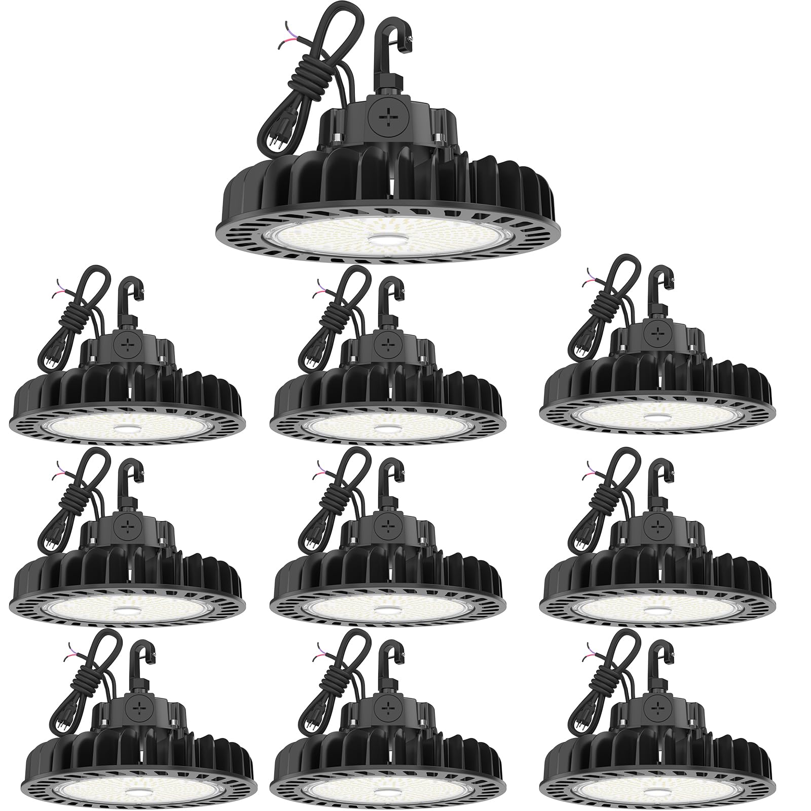 HYPERLITE LED High Bay Light 150W 21,750lm 5000K 1-10V Dimmable UL Listed US Hook 5' Cable ...