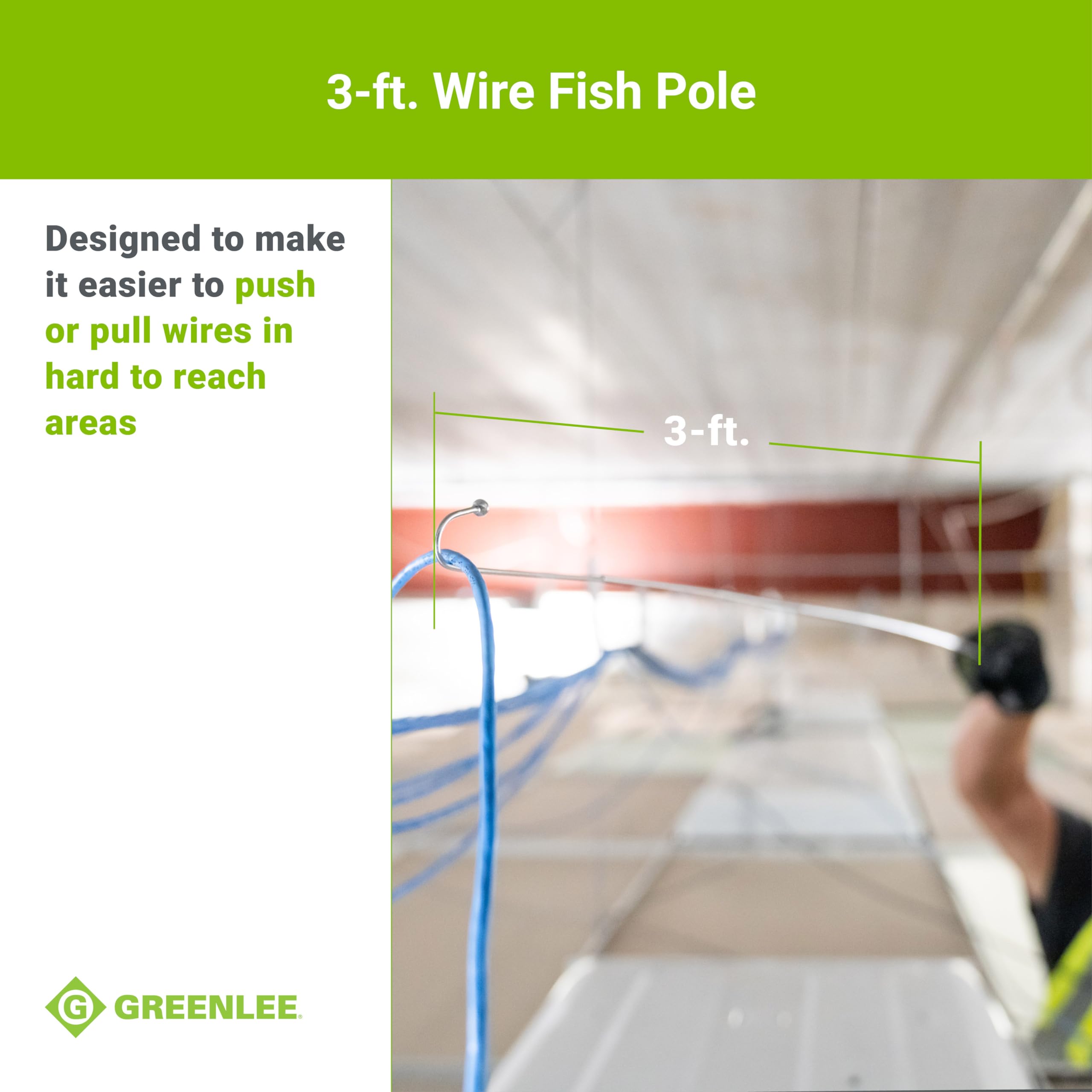 Mua Greenlee FP3 Collapsible 3' Cable Grabbing and Reaching Fish Pole ...