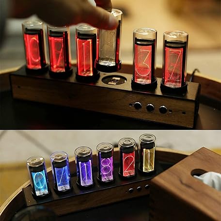 Mua Retro Nixie Clock Inspired Modern Digital Gixie Clock 6-Digit LED ...