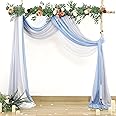 Amazon.com: PARTISKY Wedding Arch Draping Fabric 3 Panels 29" x 19Ft ...