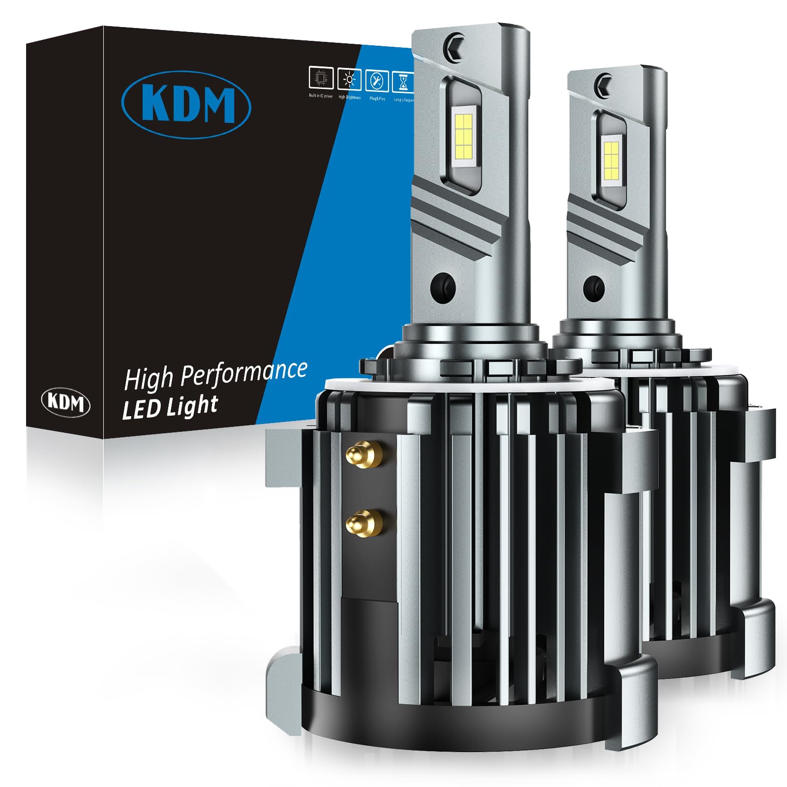 KDM H7 LED Fog Lights 100W 10000 Lm High/Low Beam Replacement Bulb,For ...