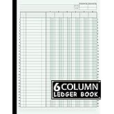 Amazon.com: 4 Column Ledger Book: Large Simple Four Column for ...