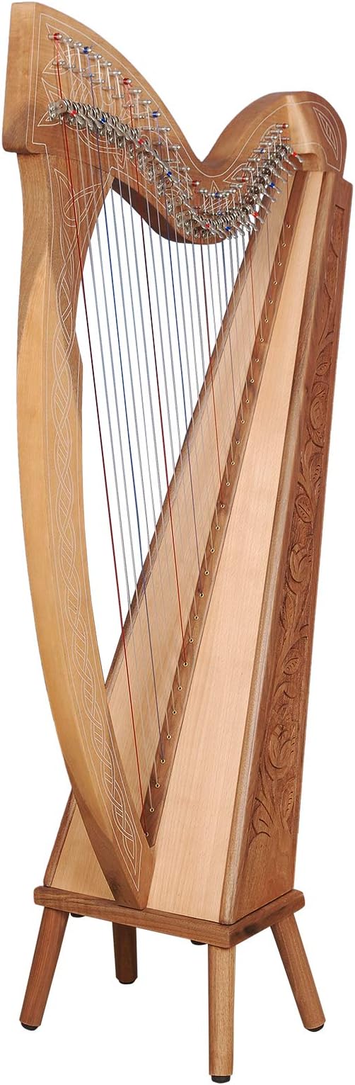29 String Boru Harp, Irish Harp, Irish Celtic Harp with Levers: Amazon ...