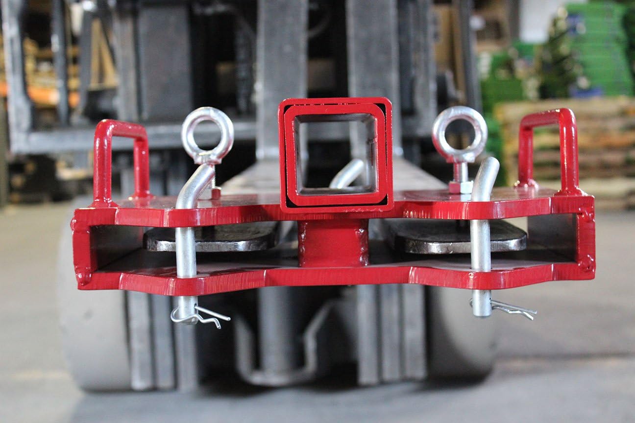 Mounts Using Heavy-Duty Safety Chain and Grab Hook 2” Forklift Hitch ...