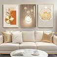 Amazon.com: Framed Modern Luxury Gold Wall Art for Living Room, Set of ...