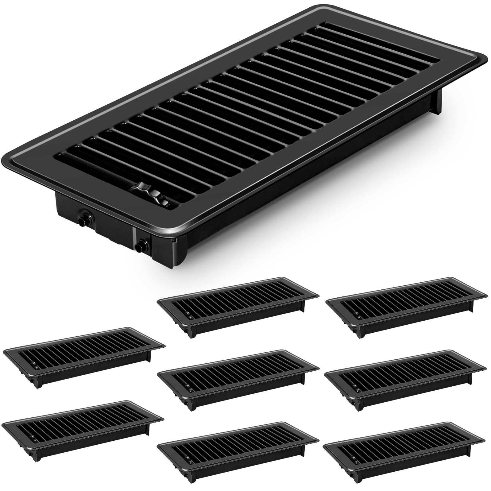 8 PCS Floor Register 4x12 Inch, Floor Vent Covers 4x12'', Air Vent ...