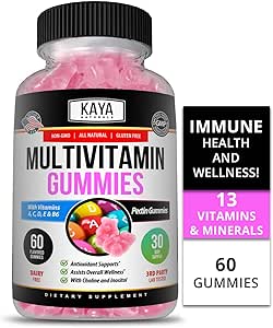 Amazon.com: Kaya Naturals Adult Multi Vitamin Gummy, 60 Count, Biotin ...