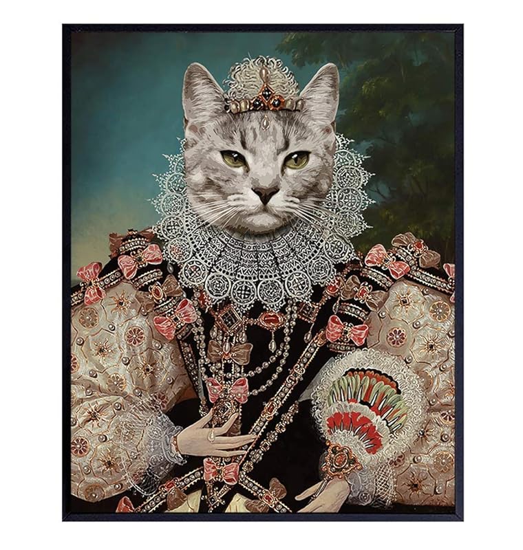 Amazon.com: Renaissance Cat Art - 8x10 Vintage Shabby Chic Home ...