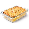 Amazon.com: NUTRIUPS 2.4QT Deep Glass Baking Dish,(9.5×7inches）Glass ...
