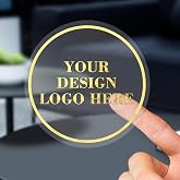 Amazon.com: Custom Stickers Clear Transparent Gold Foil Personalized ...