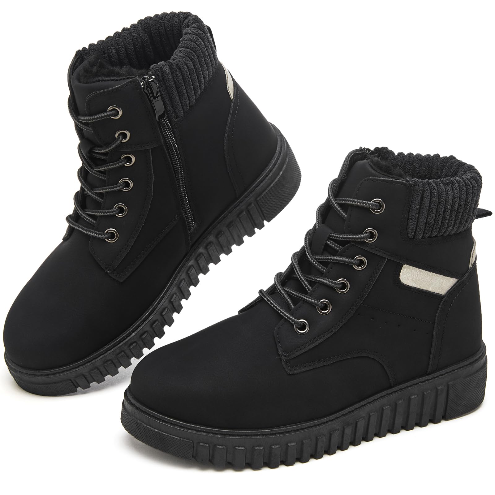 Shupua Women's Ankle Boots & Booties Waterproof Boots for Women Black Hiking Boots Women Combat ...