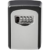 Key Lock Box Wall Mounted, 4 Digit Combination Lock Box for House Key ...