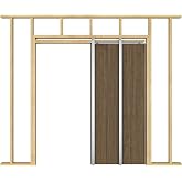 JUBEST 36"x 96" Pocket Door Frame Kit with 120LBS Soft Close Mechanism ...