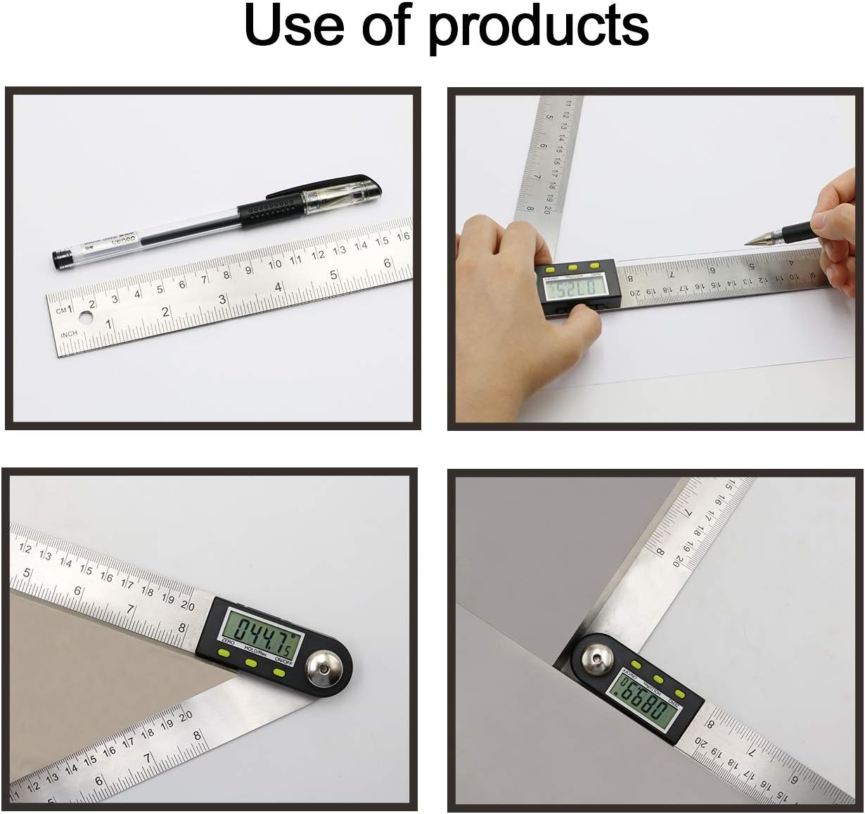 SHAHE Digital Angle Finder Ruler 200 mm Digital Protractor Digital ...