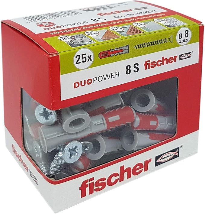 Fischer – Dübel Duopower mit Schraube, grau, 544017: Amazon.de: Baumarkt