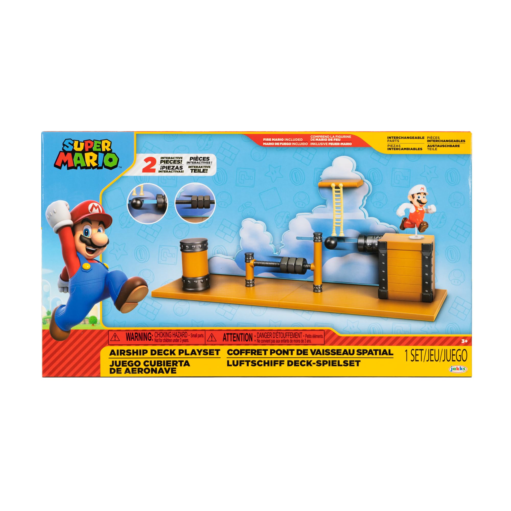 Mua Super Mario Deluxe 2.5in Bowser's Air Ship Playset with Fire Mario ...