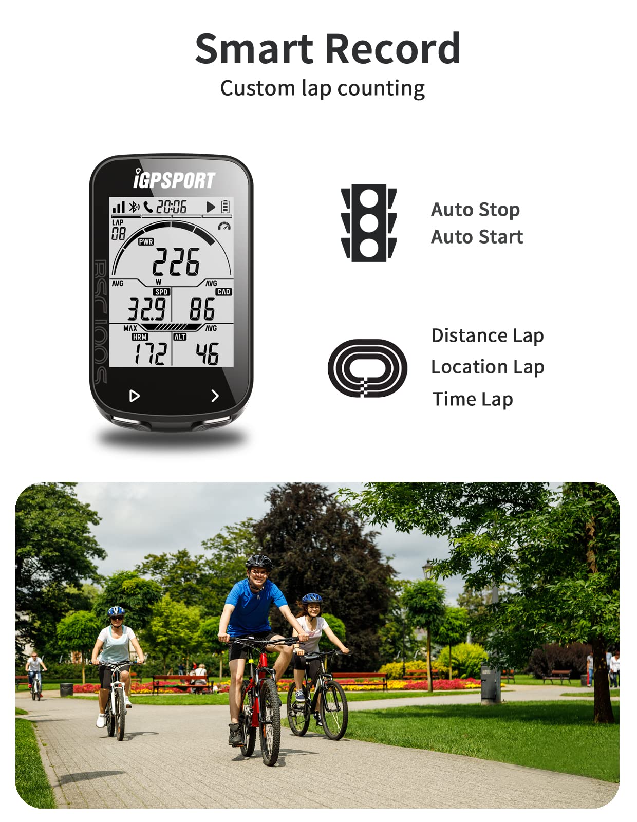 Mua iGPSPORT BSC100S Bicycle/Bike Computer Wireless, 2.6 inch LCD Display Rechargeable ...