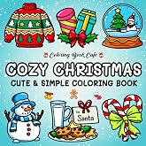 Amazon.com: Cozy Christmas: Bold and Easy Coloring Book for Adults and ...