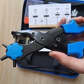 Preciva Revolving Hole Punch Set, Adjustable Leather Punch Plier with ...