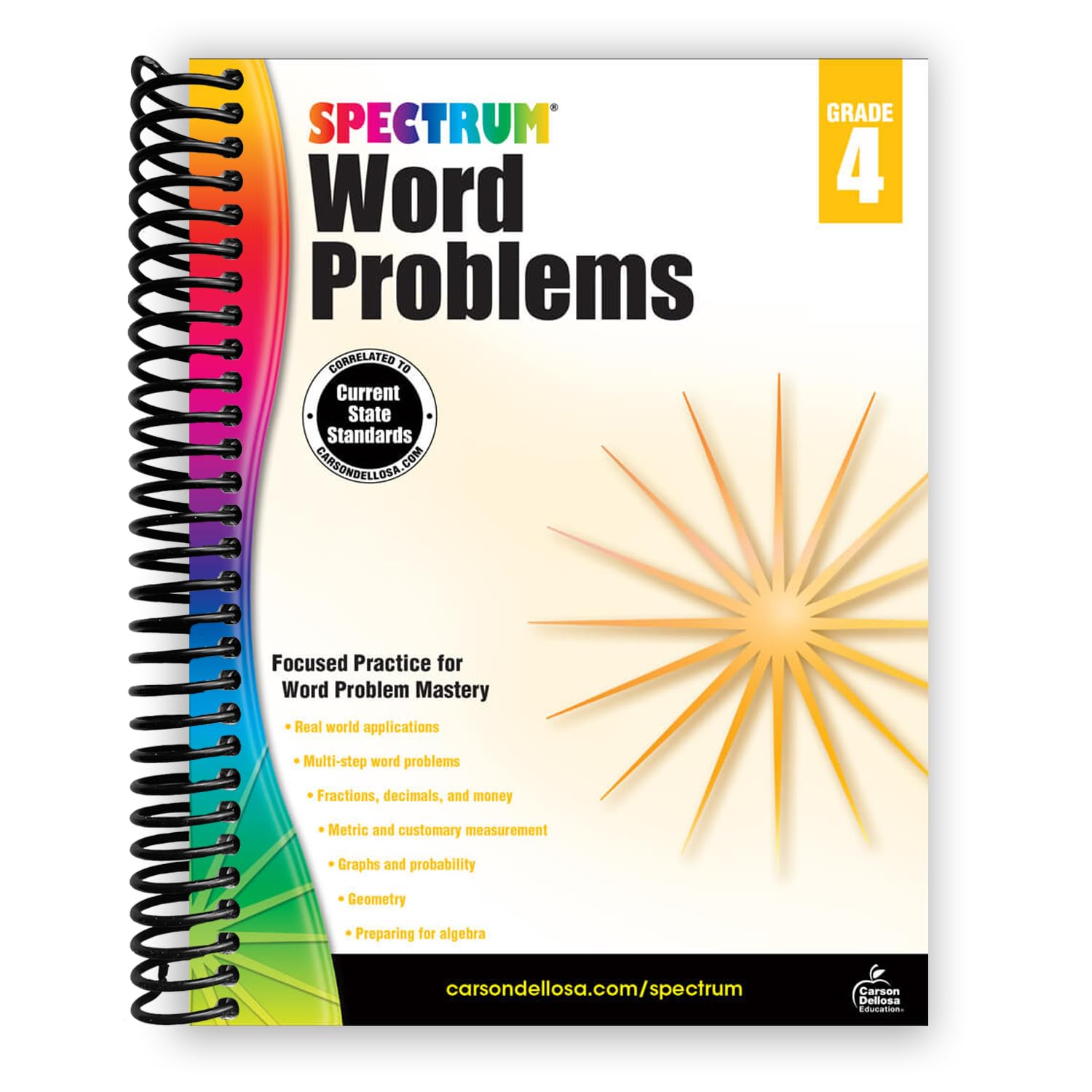 Mua Spectrum Word Problems Grade 4 Math Workbooks, Fractions, Decimals ...