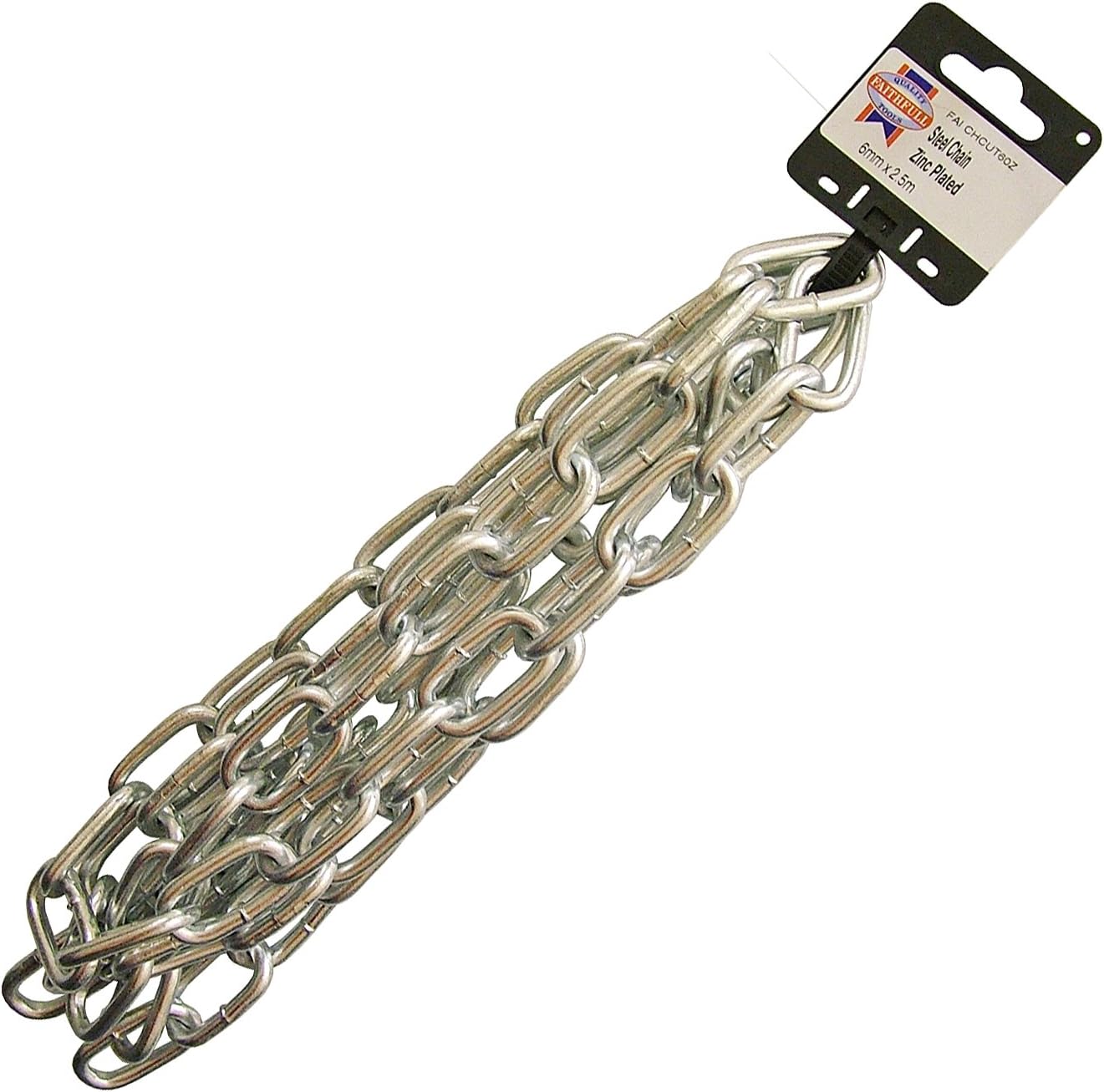 Faithfull 6mm x 2.5m Zinc Plated Chain: Amazon.co.uk: DIY & Tools