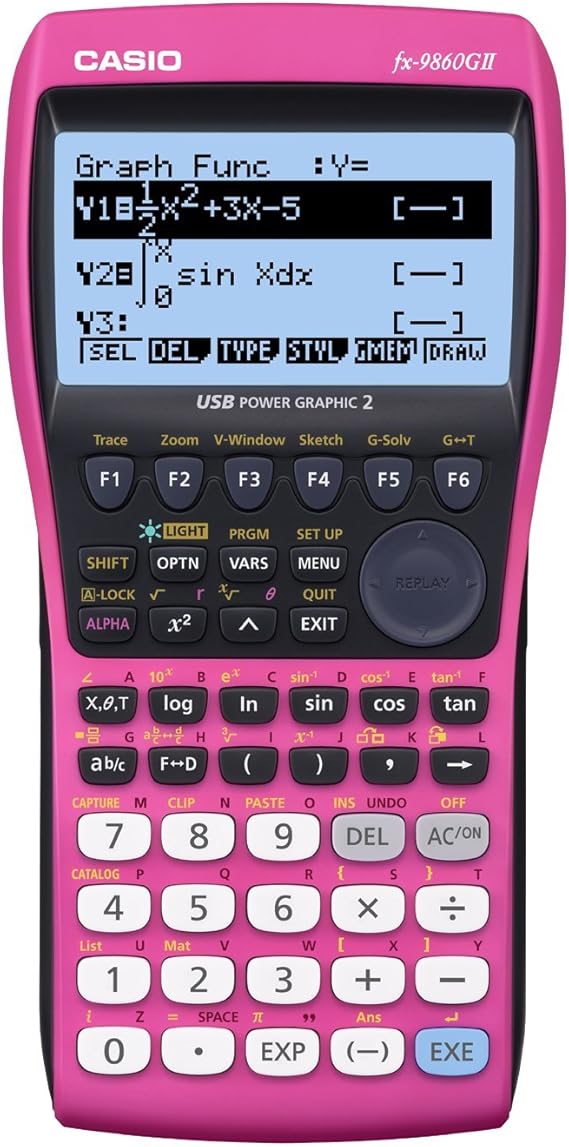 Casio fx-9860GII Graphing Calculator, Pink by Casio: Amazon.es: Electrónica