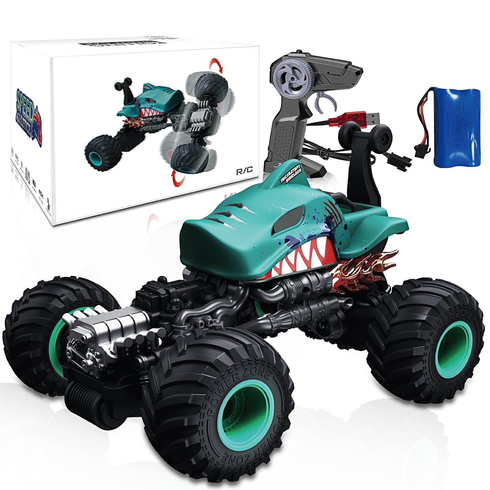 Dinosaur Toys Remote Control Car - 2.4 GHz High Speed 36KM/H RC Cars ...