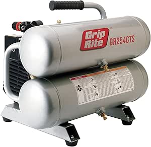 Amazon.com: Grip-Rite GR254CTS 2HP 4 Gallon Twin Stack Compressor ...