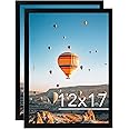 Amazon.com - JCJMY 12x17 Black Picture Frame Set of 2, Horizontal and ...