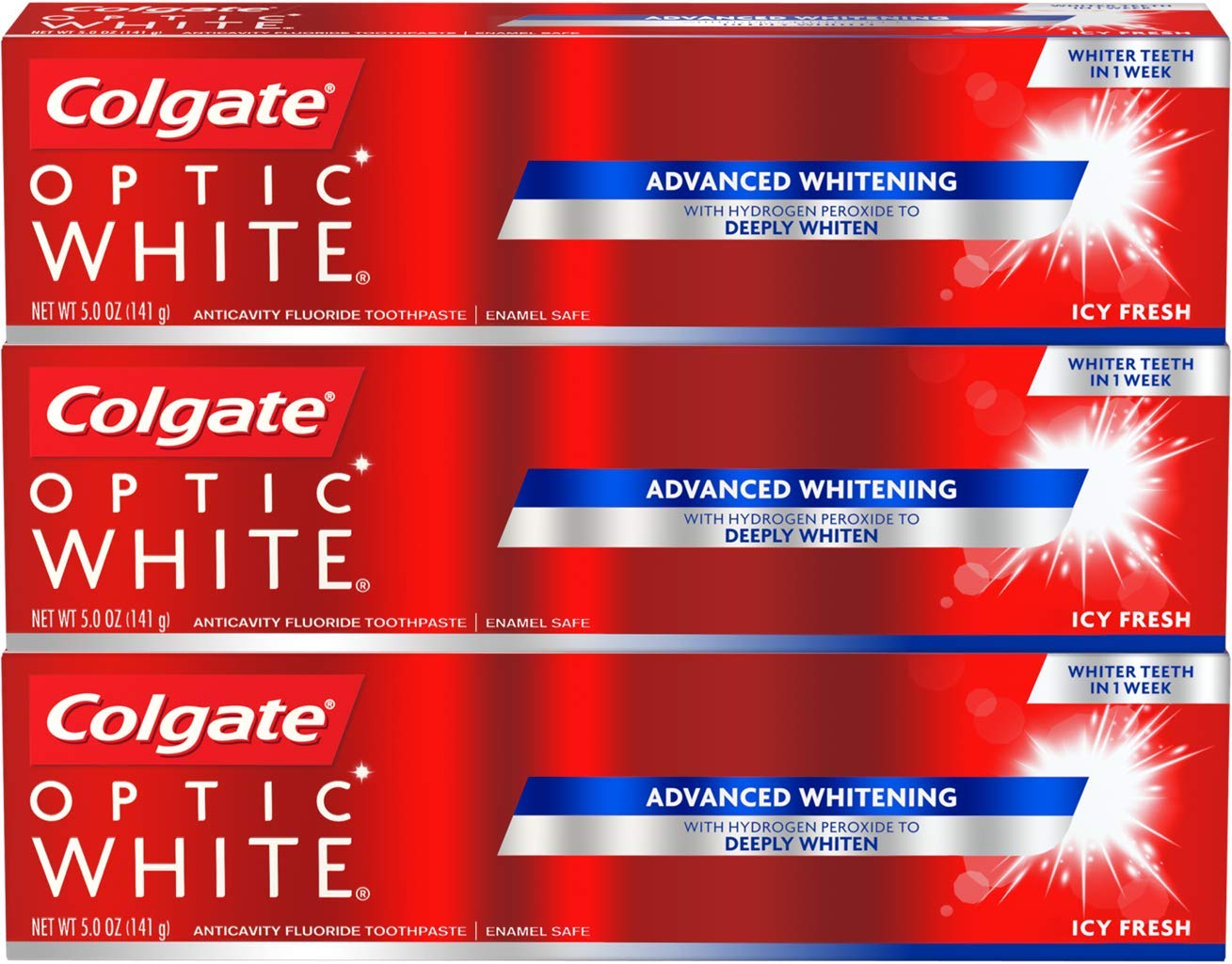Amazon.com : Colgate Optic White Whitening Mouthwash, Fresh Mint ...
