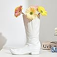 Amazon.com: Denique White Boots Flower Vases, Creative Cowboy Boot Vase ...