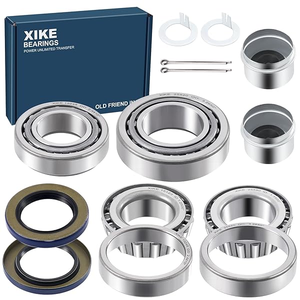 XiKe 2 Set Fits 5,200-6,000 lb Axles Trailer Wheel Hub Kit, 25580/20 ...